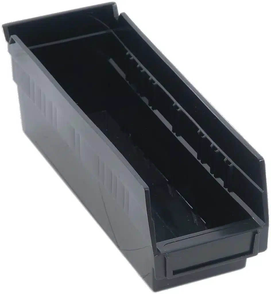 11-5/8" x 4-1/8" x 4" ESD Hopper Front Shelf Bin | Flexcontainer.com