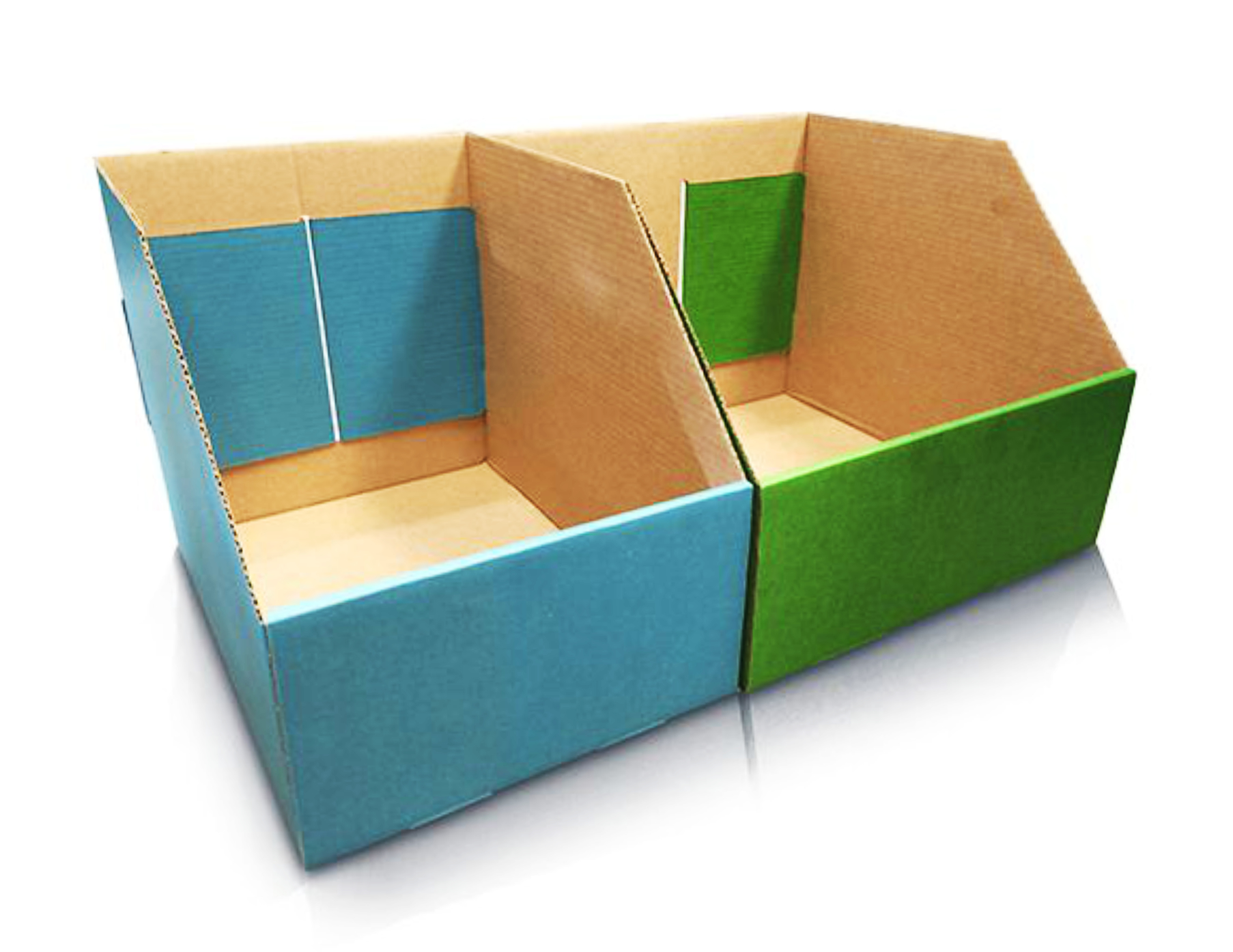 Corrugated cardboard bins store