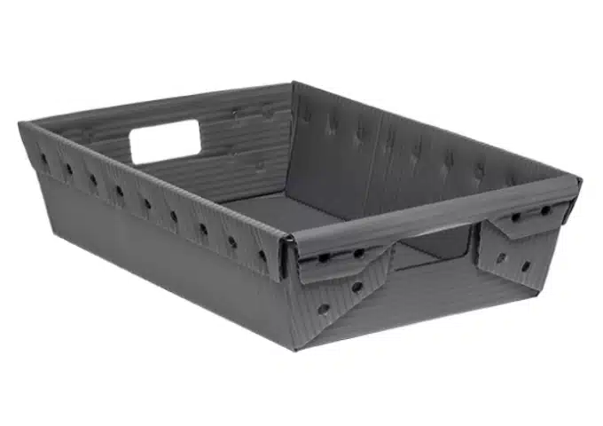 20 x 14 x 5" Nestable Corrugated Plastic Tote | Flexcontainer.com